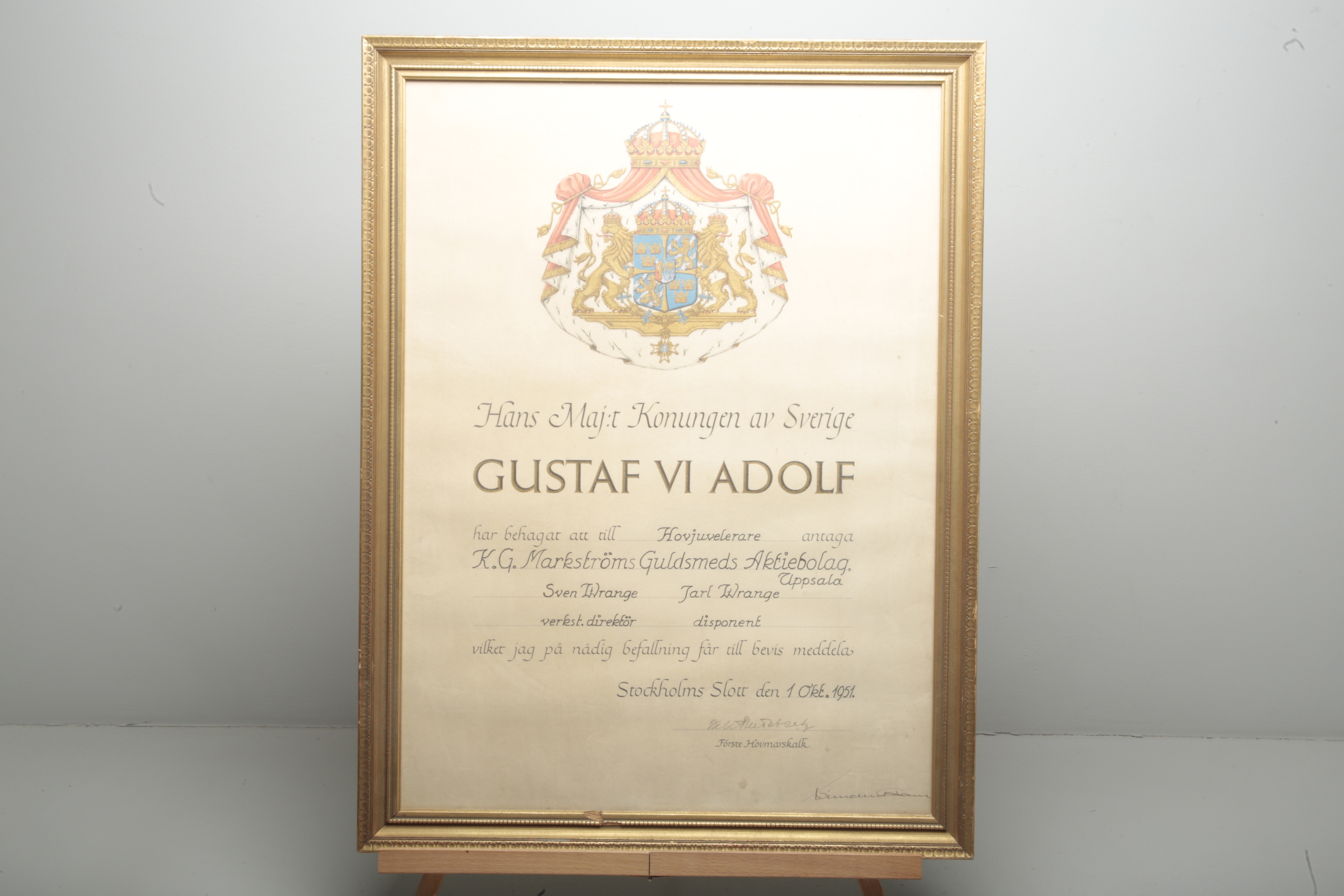 Tavla Gustaf VI Adolf | Auktion