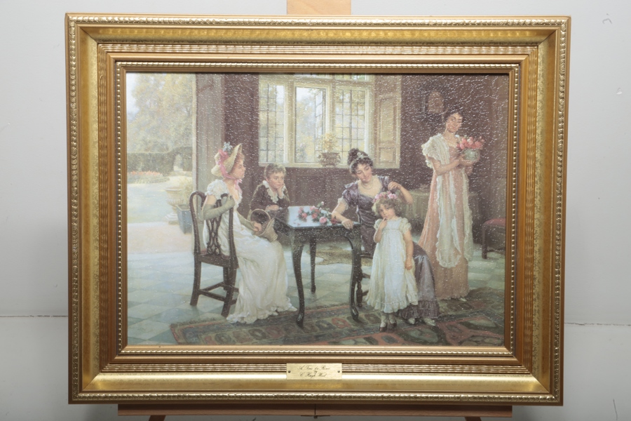 Tavla-tryck Charles Haigh Wood "A time for roses" | Auktion